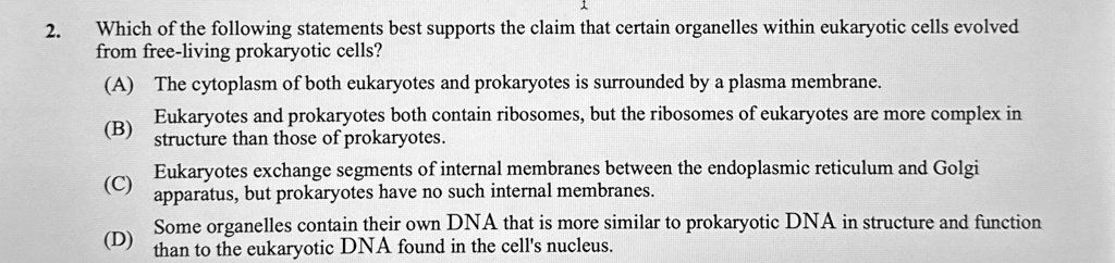 [GET ANSWER] 2. Which of the following statements best supports the ...