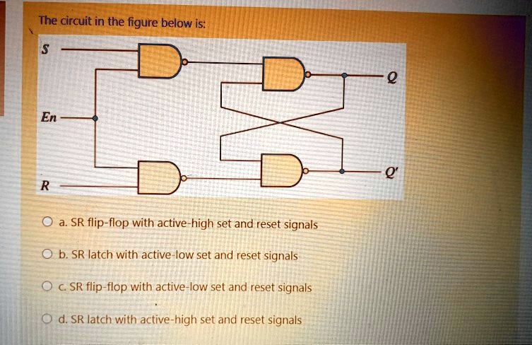 SOLVED: The circuit in the figure below is: S En R O a.SR flip-flop ...