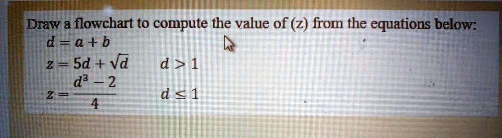 Draw a flowchart to compute the value of (z) from the… - SolvedLib