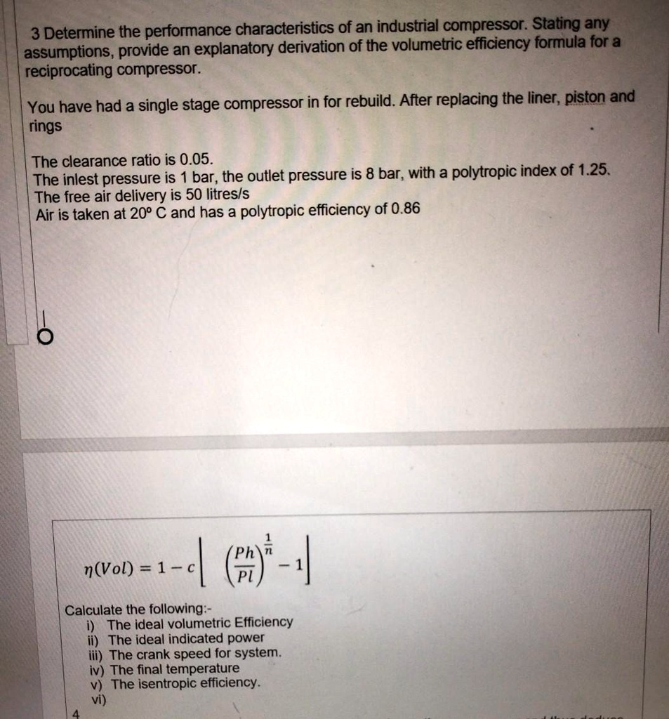 SOLVED: Determine the performance characteristics of an industrial ...