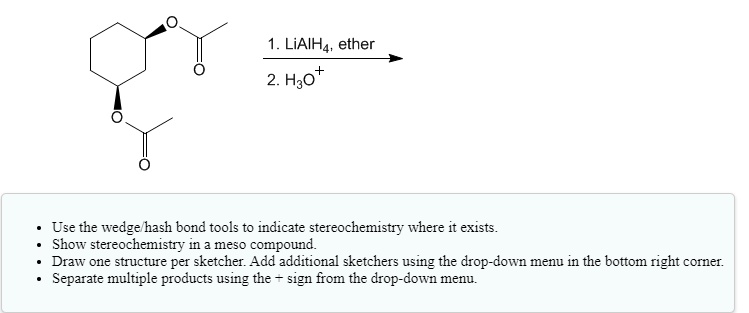 liaih4 ether haot use the wedge hash bond tools to indicate ...