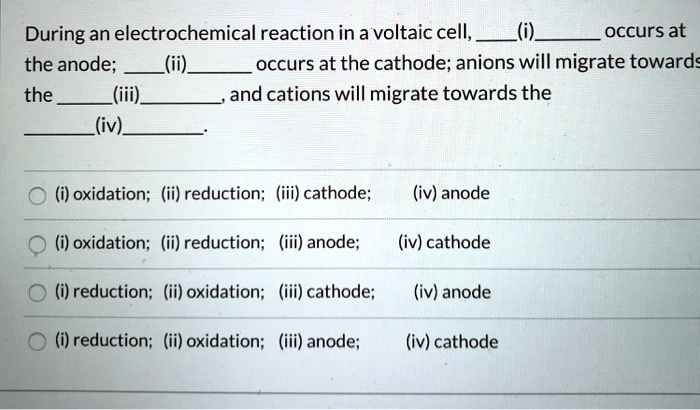 during an electrochemical reaction in a voltaic cell occurs at the ...