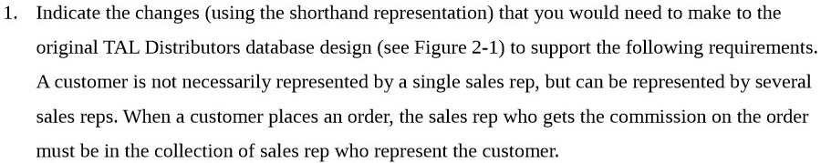 indicate the changes using the shorthand representation that you would need to make to the ...