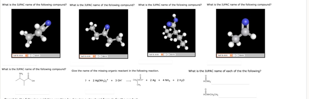 SOLVED: What is the IUPAC name of the following compound? What is the ...