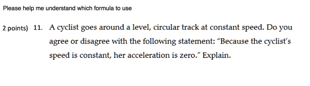 SOLVED: "Please help me understand which formula to use and how each ...