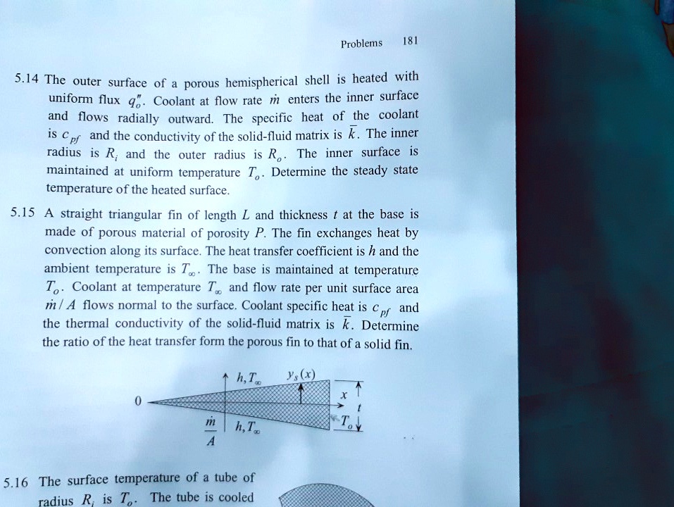 SOLVED: Problems 181 A straight triangular fin of length L and ...