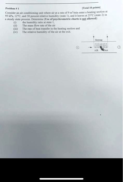 Problem #1 [Total 10 points] Consider an air conditioning unit where ...