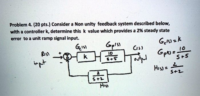 Problem 4. (20 pts.) Consider a Non unity feedback system described ...