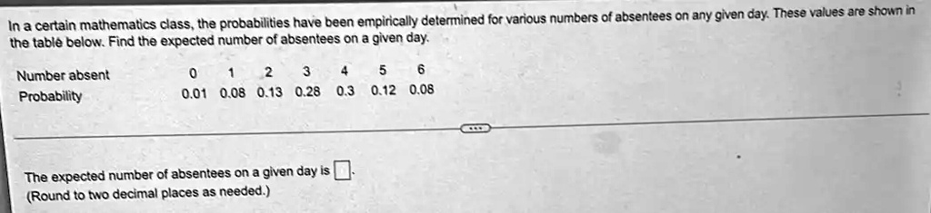 SOLVED: In a certain mathematics class, the probabilities have been ...