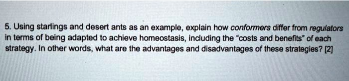 SOLVED:Using starlings and desert ants as an example, explain how ...