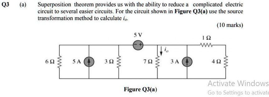 q3 a superposition theorem provides us with the ability to reduce a complicated electric circuit ...