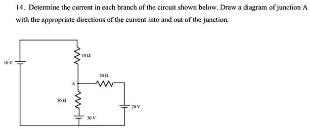 VIDEO solution: 14. Determine the current in each branch of the circuit shown below.Draw a ...