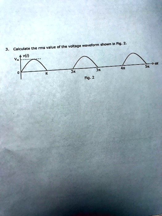 SOLVED: 3. Calculate the rms value of the voltage waveform shown in Fig ...