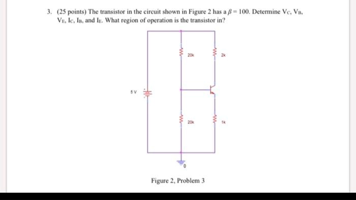 325 Pointsthe Transistor In The Circuit Shown In Figure 2 Has A 3564