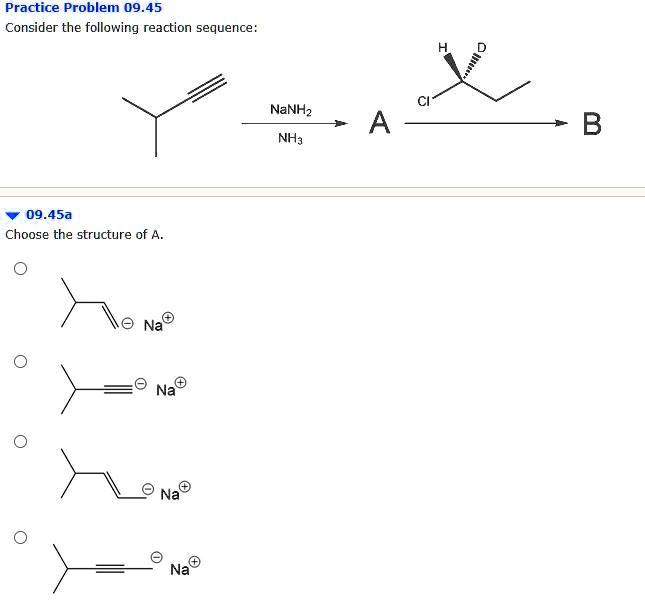 SOLVED: Practice Problem 09.45 Consider the following reaction sequence ...