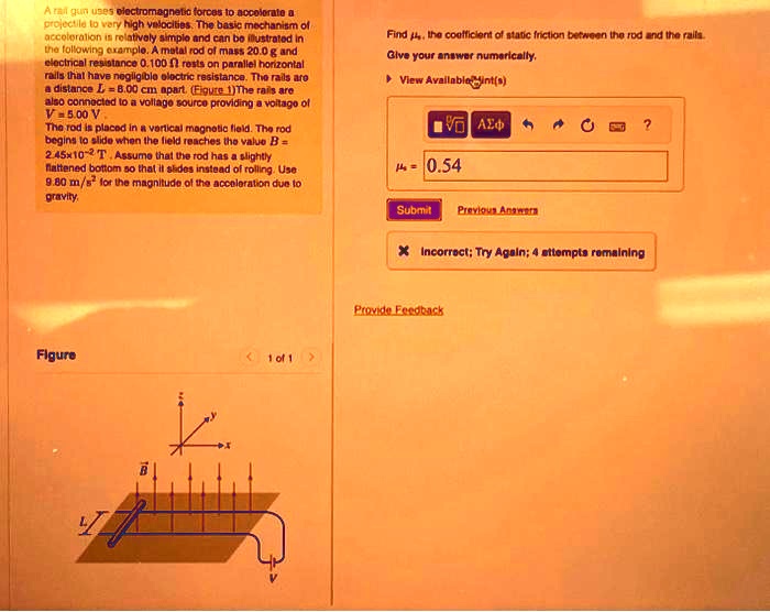 A railgun uses electromagnetic forces to accelerate a projectile to ...