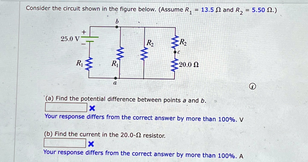 Consider the circuit shown in the figure below. (Assume R(1)=13.5Omega ...
