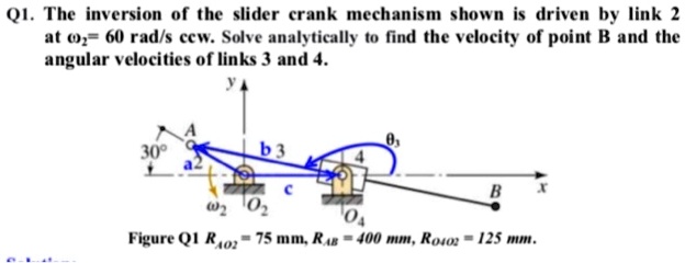 SOLVED: Please solve the loop closure equation. Q1. The inversion of ...