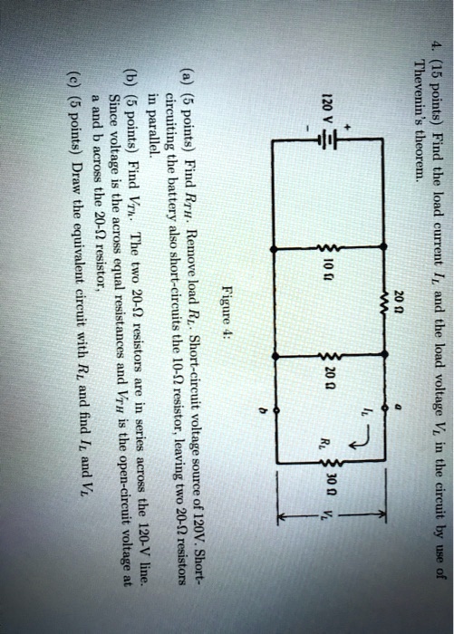 4. (15 points) Find the load current IL and the load voltage...