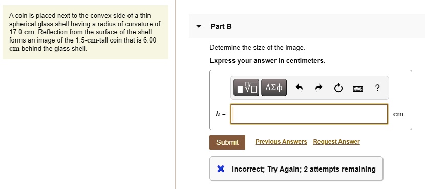 SOLVED: A coin is placed next to the convex side of a thin spherical ...