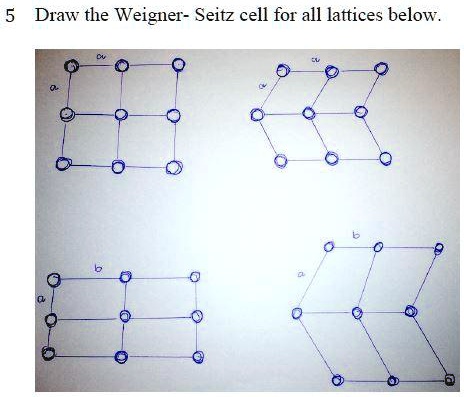 SOLVED: Draw the Wigner-Seitz cell for all lattices below.