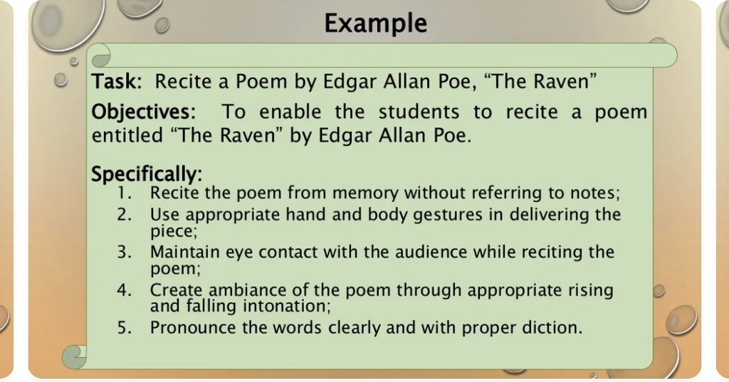 SOLVED: 'Reference: Example Task: Recite a Poem by Edgar Allan Poe ...