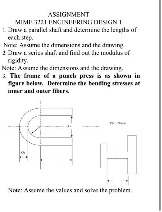 ASSIGNMENT MIME 3221 ENGINEERING DESIGN 1 1. Draw a parallel shaft and ...