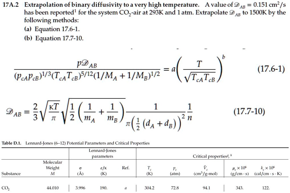17a2 extrapolation of binary diffusivity toa very high temperature a ...