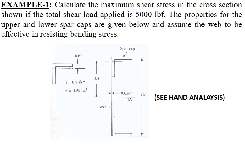 SOLVED: EXAMPLE-1: Calculate the maximum shear stress in the cross ...