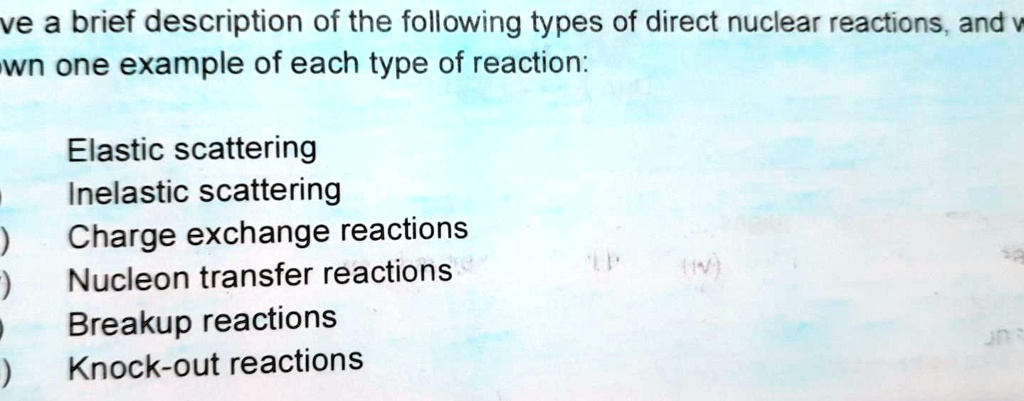 SOLVED: ve a brief description of the following types of direct nuclear ...