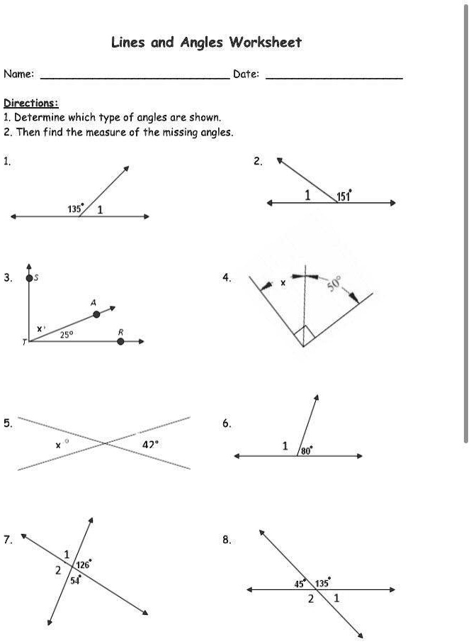 SOLVED Directions 1 Determine Which Type Of Angles Are Shown 2