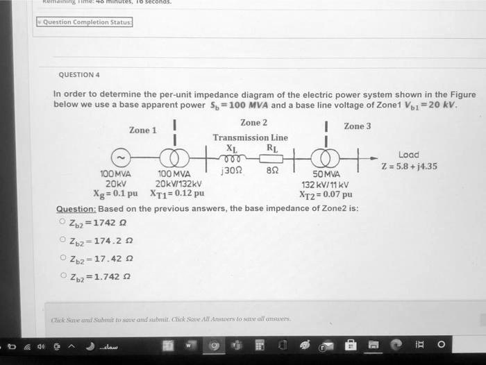 question 4 order to determine the per unit impedance diagram of the ...