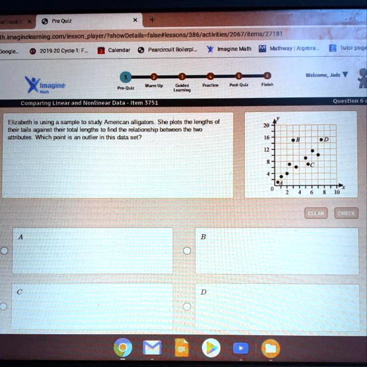 SOLVED: Elizabeth is using a sample to study American alligators. She ...