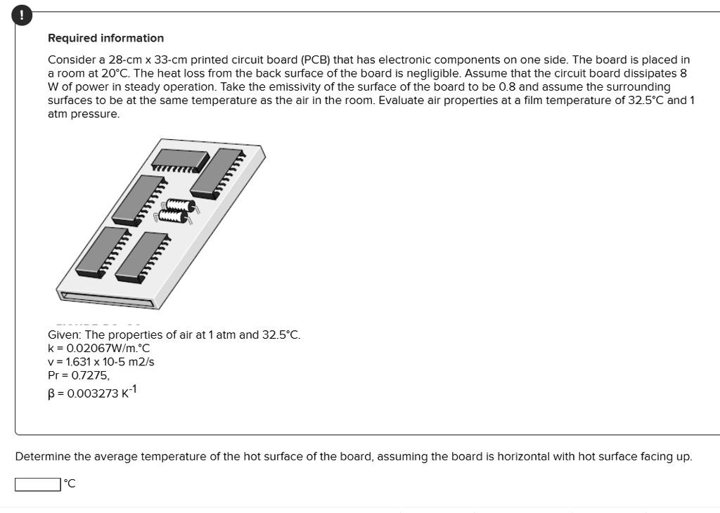 SOLVED: Required information Consider a 28-cm x 33-cm printed circuit ...
