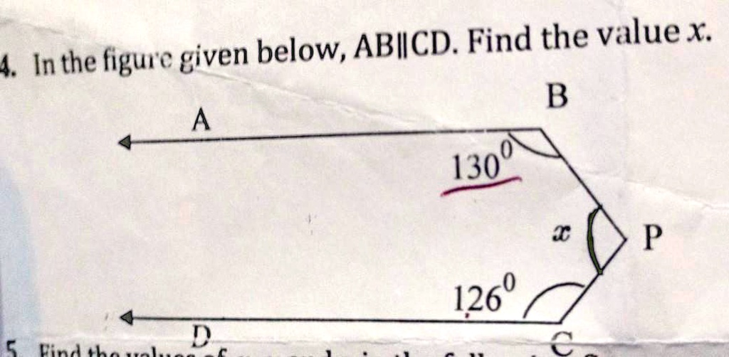 SOLVED: 5. In the figure given below, AB || CD. Find the value of x.