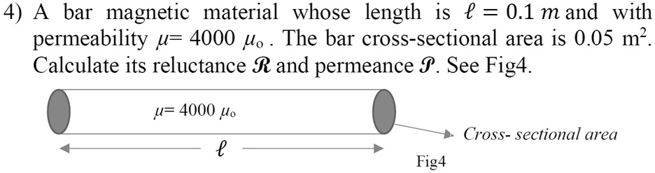 4 a bar magnetic material whose length is 2 01 m and with permeability ...