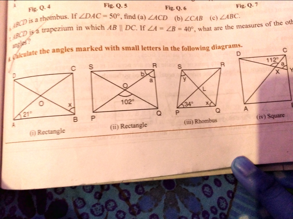 SOLVED: Calculate the angles marked with small letters in the following diagrams of all questions.