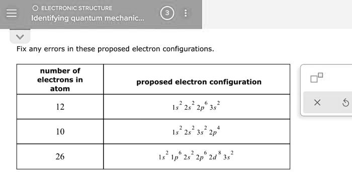 0 electronic structure identifying quantum mechanic fix any errors in ...