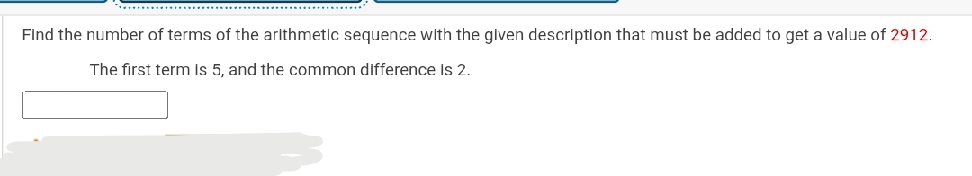 Find the number of terms of the arithmetic sequence with the given ...