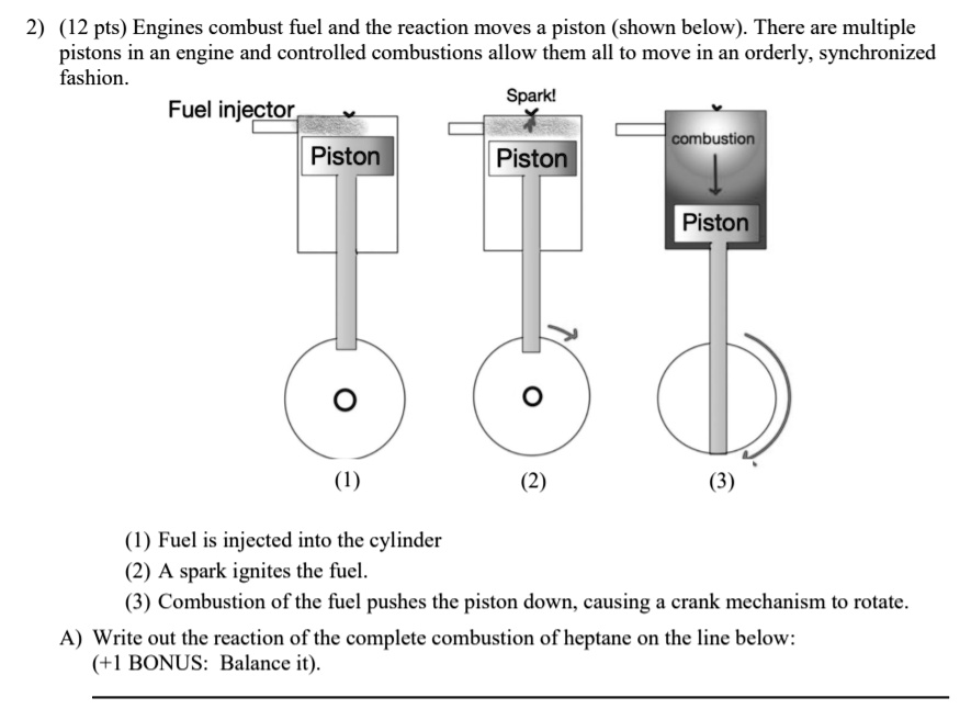SOLVED: Write out the reaction of the complete combustion of heptane on ...
