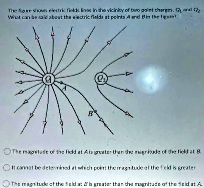 the figure shows electric fields lines in the vicinity of two point ...