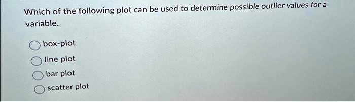 SOLVED: Which of the following plots can be used to determine possible ...