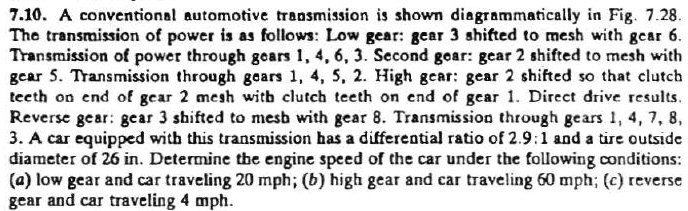 SOLVED: A conventional automotive transmission is shown ...