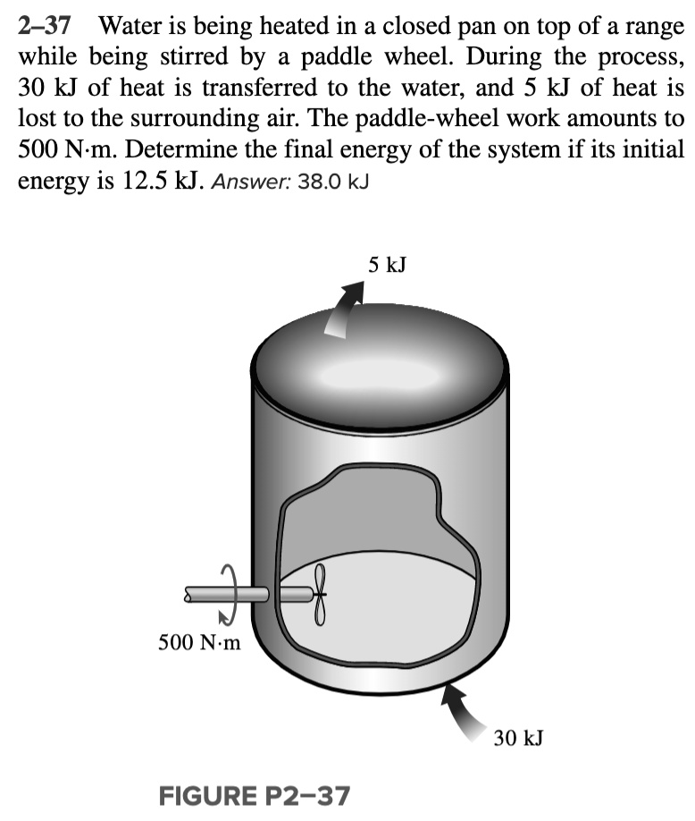 2 37 water is being heated in a closed pan on top of a range while ...