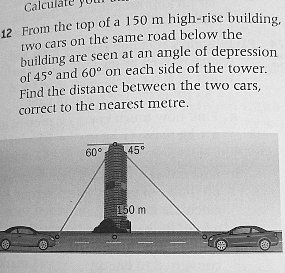 yo4 calculate the top of a 150 m high rise building 12 from on the same ...