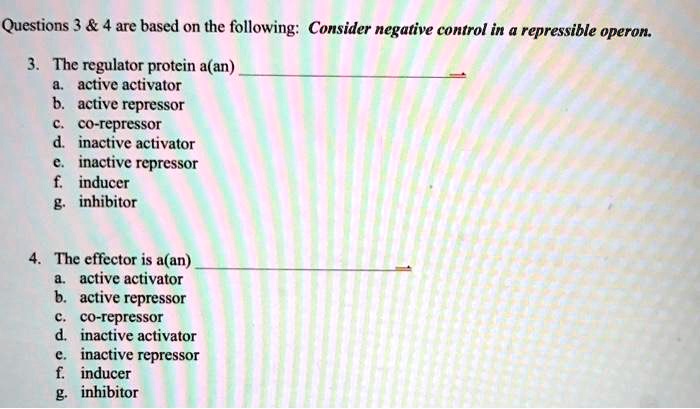questions 3 4 are based on the following consider negative control in a ...
