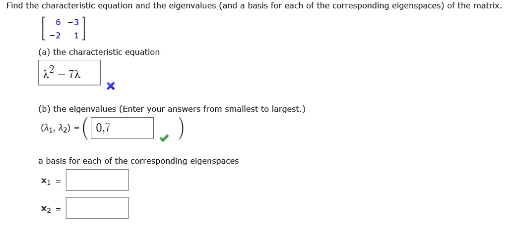 Find The Characteristic Equation And The Eigenvalues And A Basis For Each Of The Corresponding
