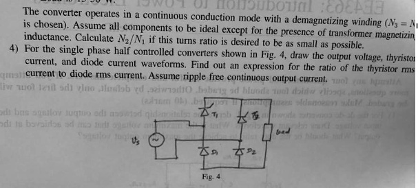 SOLVED: The converter operates in a continuous conduction mode with a ...