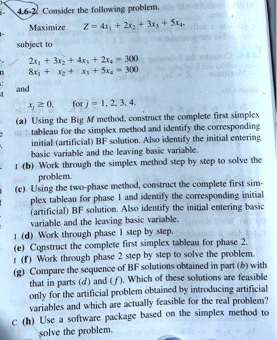 46 2 consider the following problem 2 4x1 2x2 313 5x4 maximize ti ...
