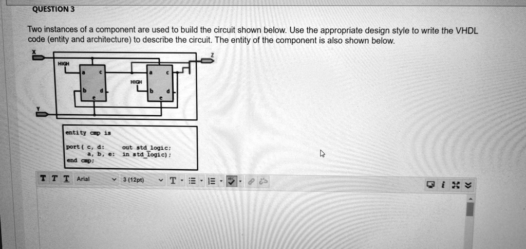 Solved Two Instances Of A Component Are Used To Build The Circuit